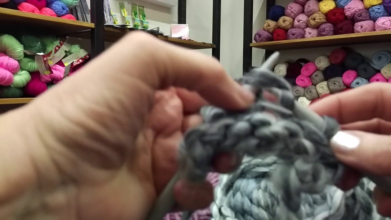 Как вязать из пряжи Nako Aurora - YouTube