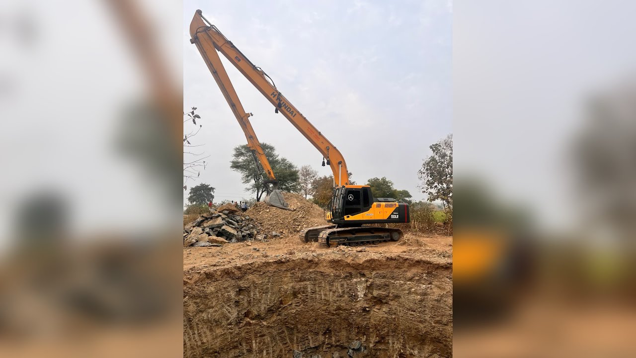 Ex Poclain Machine Hyundai Lr 50ft !!Excavator machine working videos ...