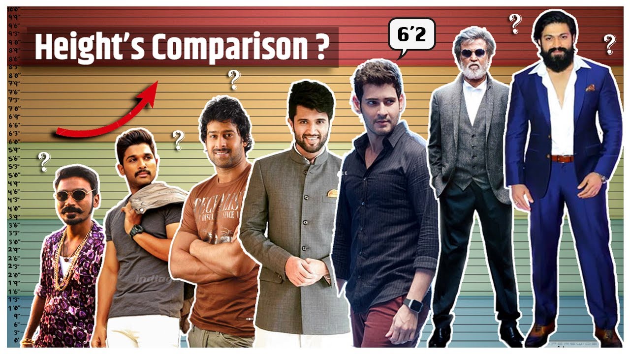South Indian Actors Height Comparison | Who is The Tallest Actor In ...
