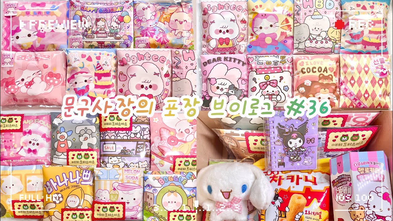 💓성인 문구사장 포용계 Vlog 36💓 랜박 스토어팜 포용 포장 브이로그 Youtube