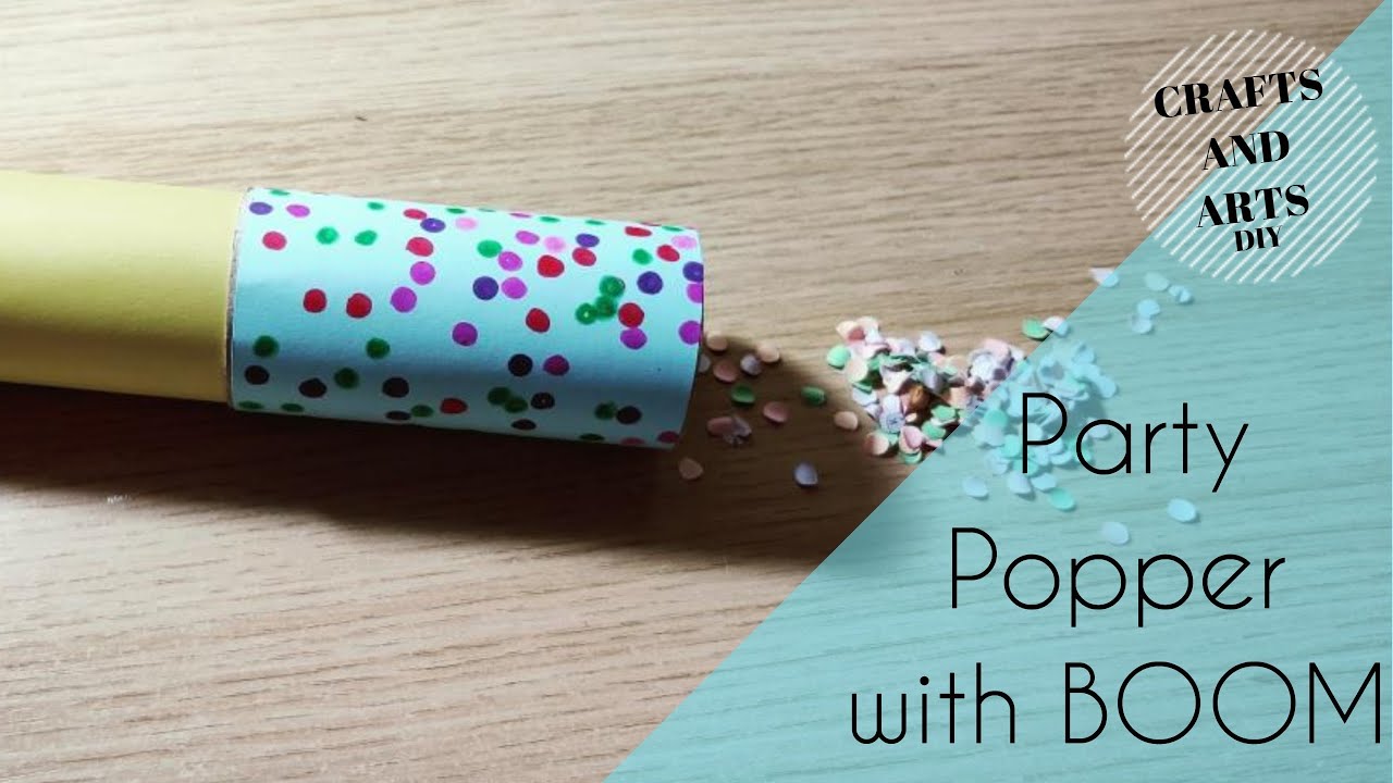How to make a party popper | Big boom | Πώς να φτιάξετε κανόνι κομφετί ...