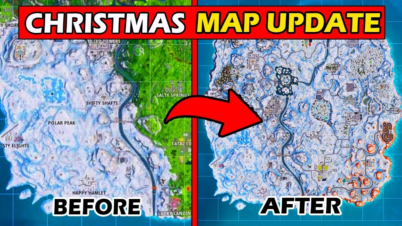 CHRISTMAS SNOW MAP UPDATE! FORTNITE FULL SNOW MAP CHANGE COMING (SNOW ...
