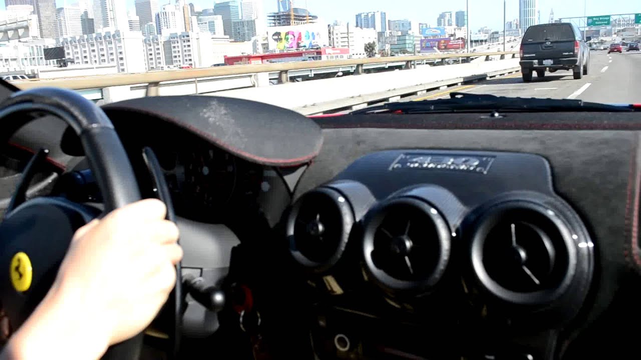 Ferrari 430 Scud INSANE on-board sounds. High speed bridge run ...