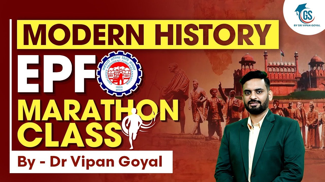History EPFO Marathon Class Freedom Struggle MCQs l GS by Dr Vipan ...