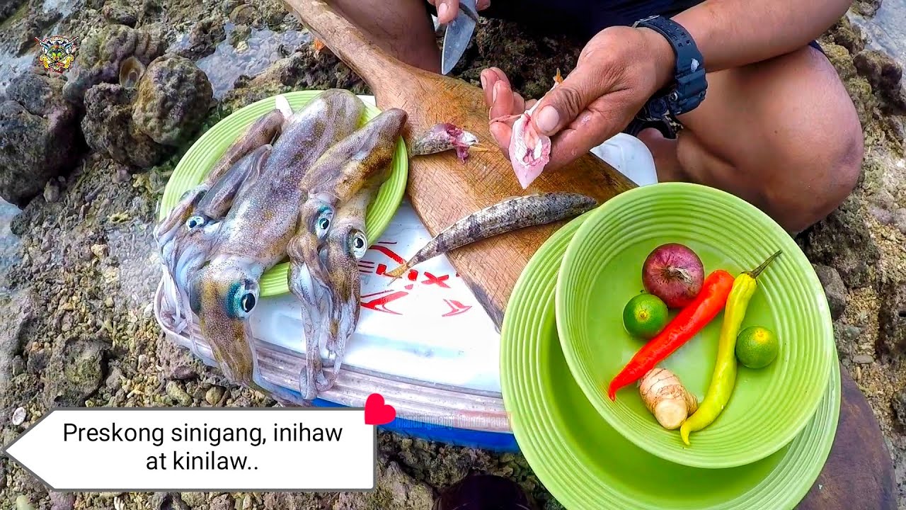 Preskong foodtrip sa dagat pagkatapos manghuli.. Canigao Island ...