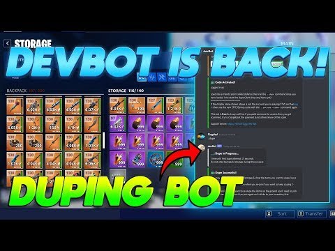 how to dupe in fornite save the world 2022(devbot is back lets go) - YouTube