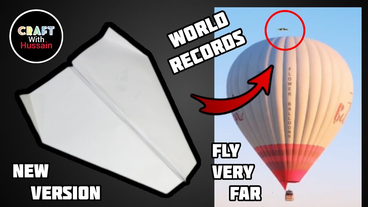 how to make a easy Paper plane | longest time flying | paper airplane ...