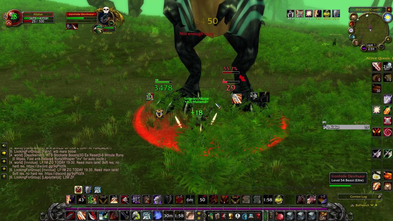 DING 60 - Alialun Ars Moriendi - Devilsaur kill - World of Warcraft ...