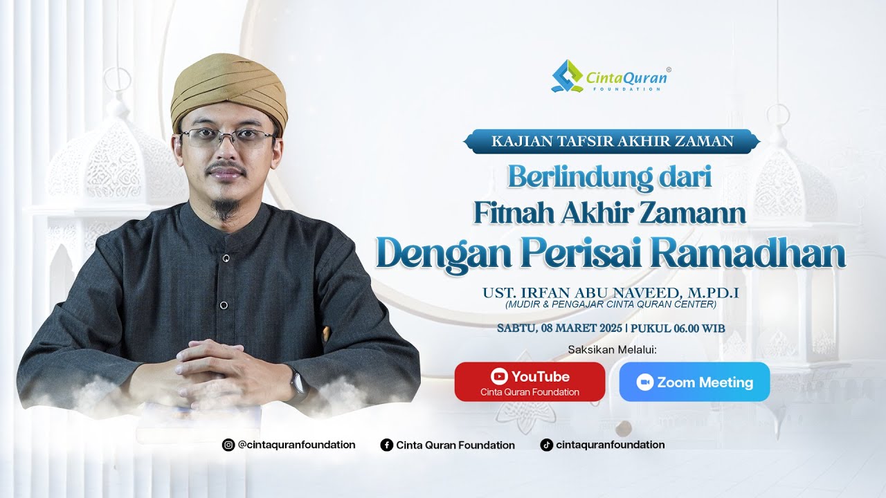 [LIVE] Berlindung dari Fitnah Akhir Zaman dengan Perisai Ramadhan | Ust ...