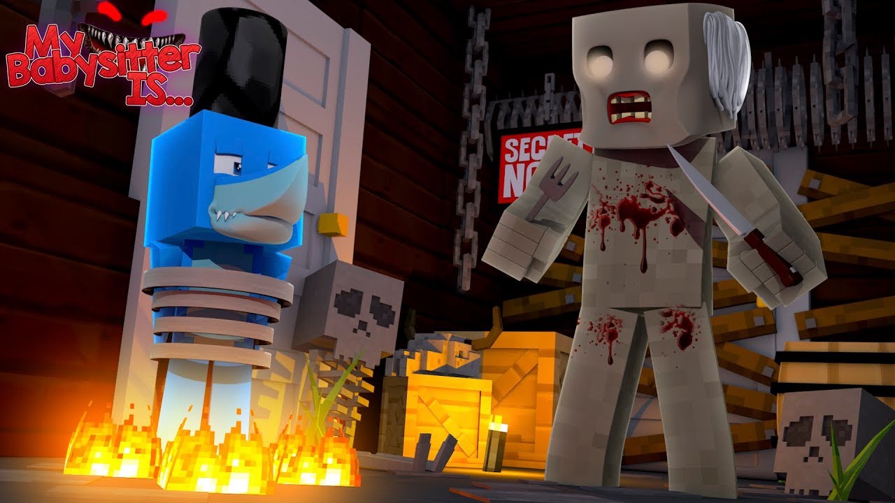 MY BABYSITTER IS..... THE EVIL GRANNY IS TRYING TO EAT ME !!! Minecraft ...