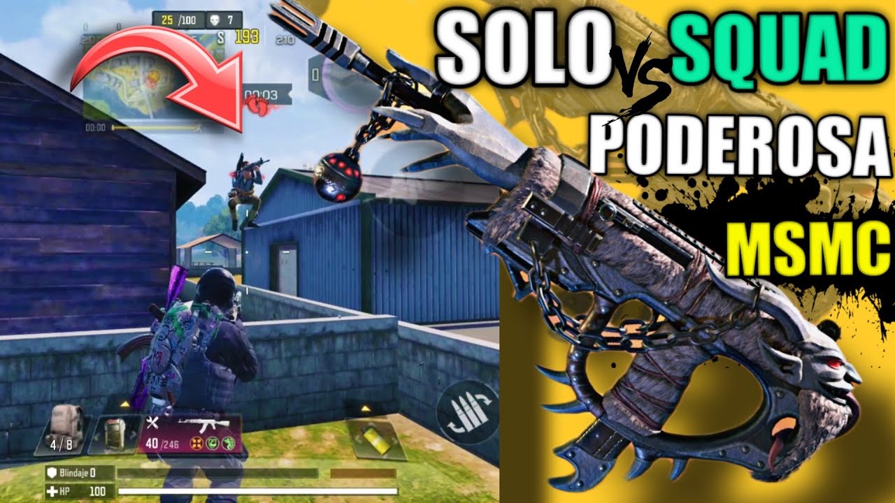 SOLO VS SQUAD CON LA PODEROSA MSMC+CLASE - YouTube