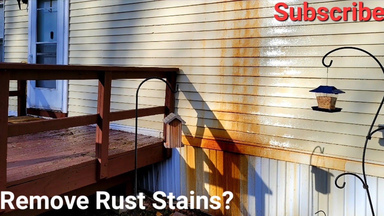 Easy Rust Stain Removal and Soft Wash Upsell - YouTube