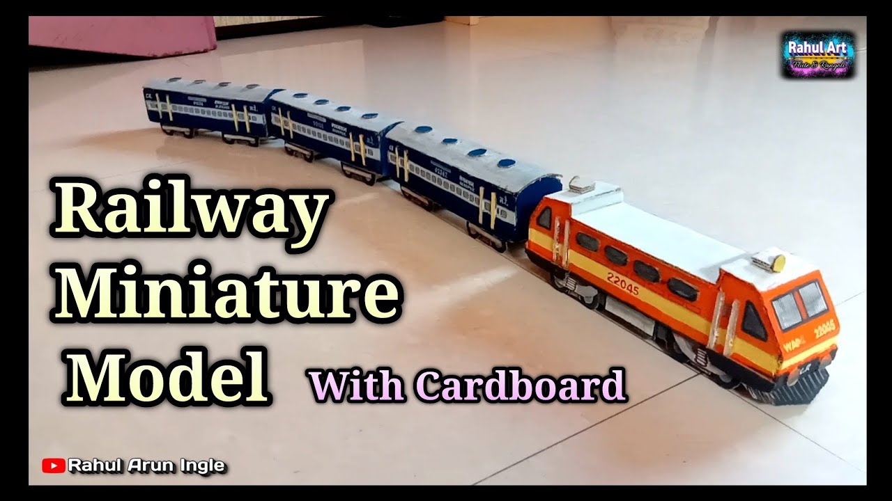 Railway Miniature Model with Cardboard Paper || Artist- Rahul Arun ...