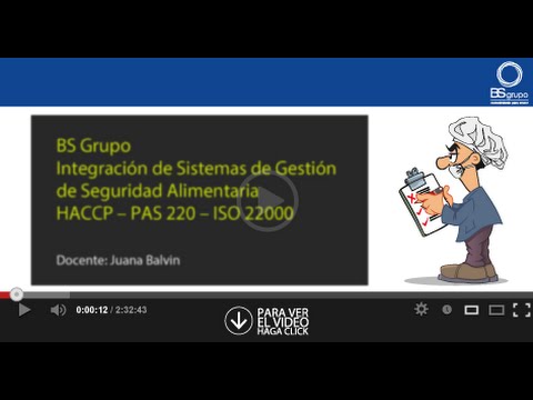 Integración HACCP – PAS 220 – ISO 22000 - YouTube