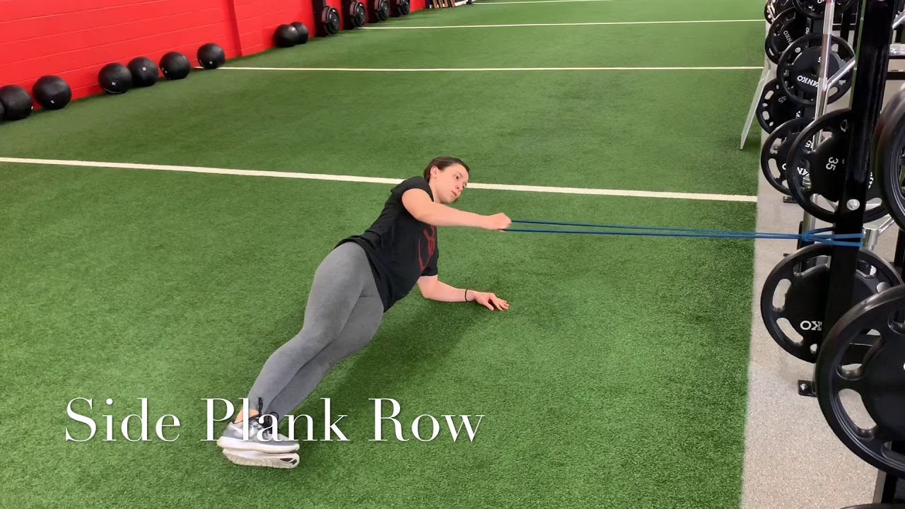 Band Side Plank Row - YouTube