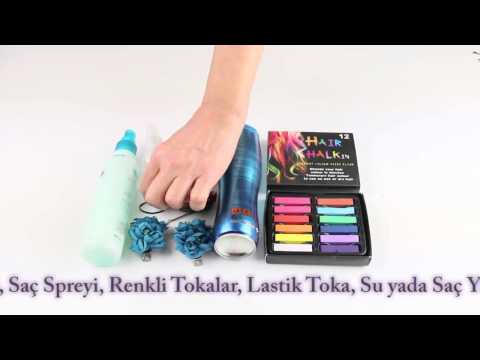Saç tebeşirleri ile rengarenk röfle yapmak