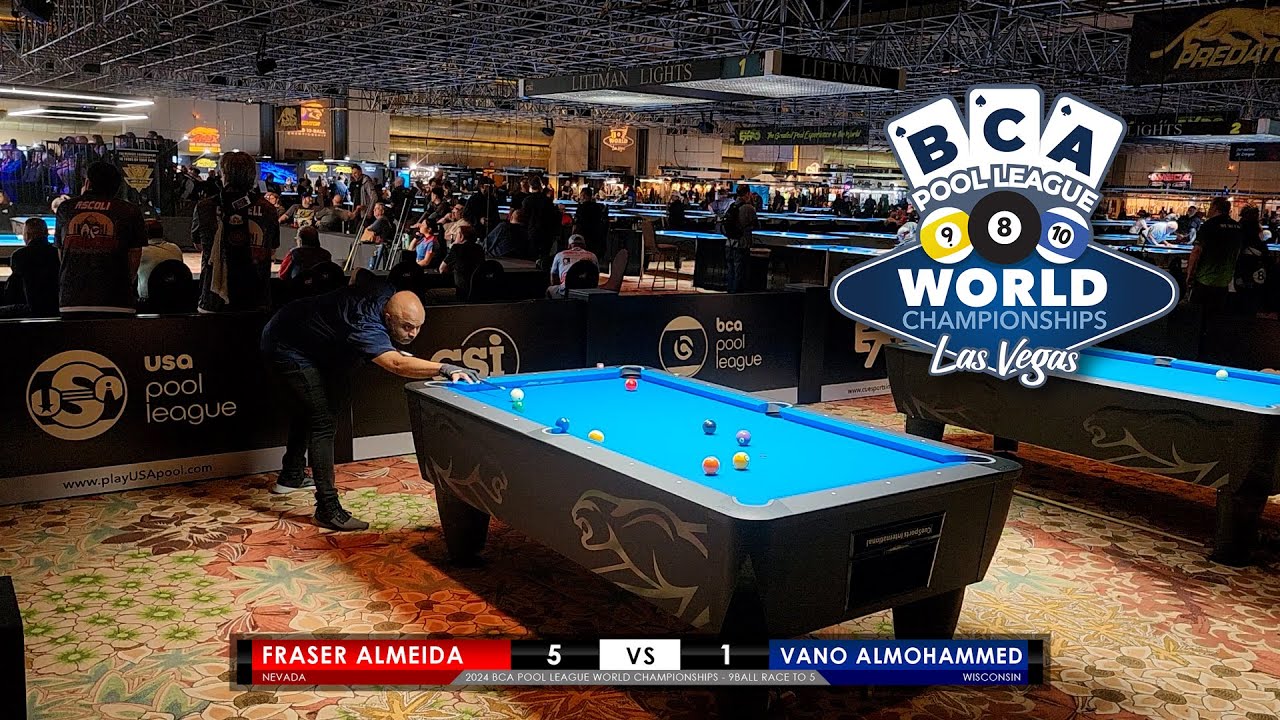 Fraser vs Vano - 2024 BCA Pool League World Championships, 9Ball Race ...