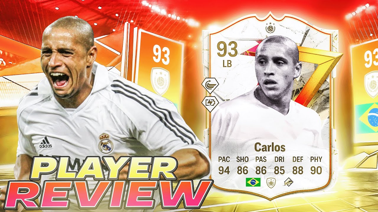 😱93 GOLAZO ICON ROBERTO CARLOS PLAYER REVIEW - EA FC 24 ULTIMATE TEAM ...