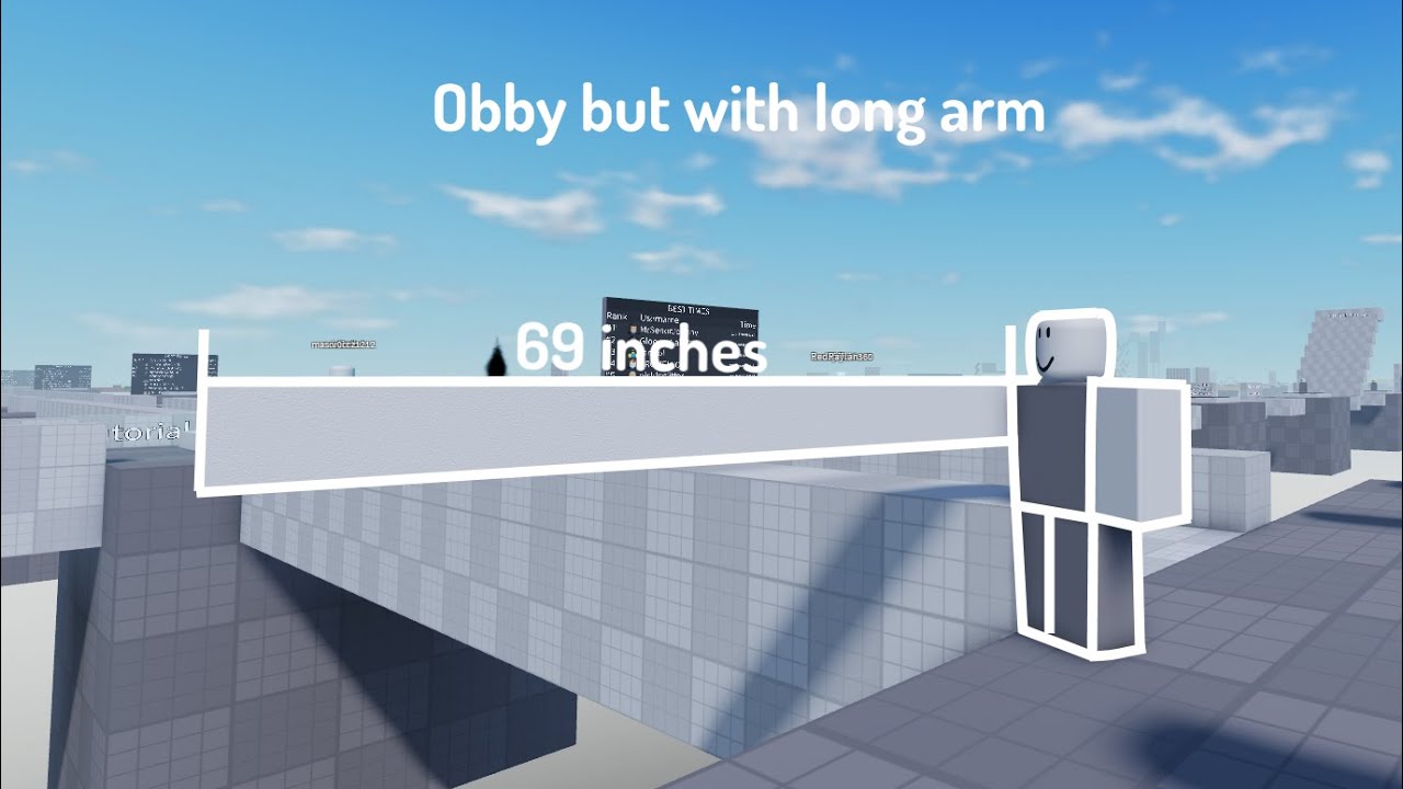 A Roblox obby but I have a long arm - YouTube