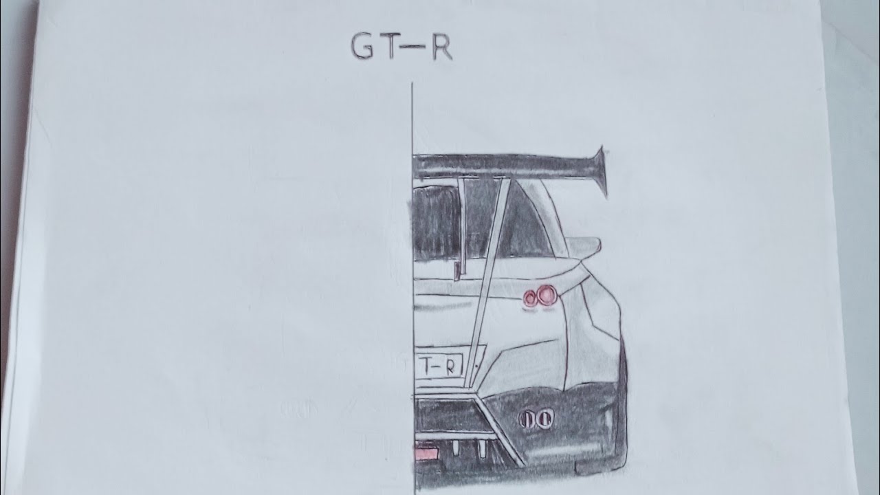 first time draw GT-R first part ( in second part We are draw Supra) #gt ...