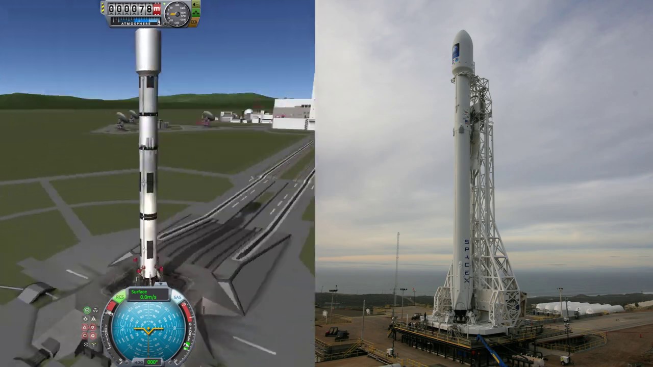 Falcon 9 in Kerbal Space Program - 100% Stock - YouTube