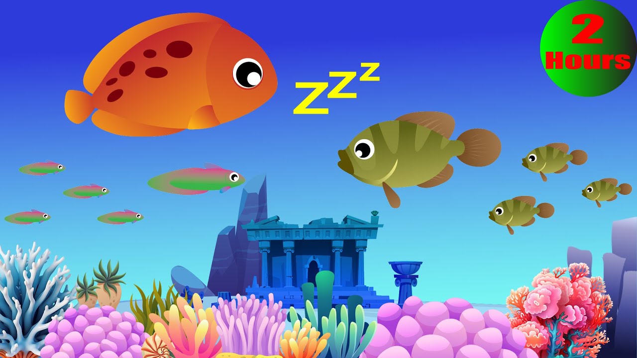 2 Hours Bedtime Lullabies and Peaceful Fish Animation, Baby Lullaby ...