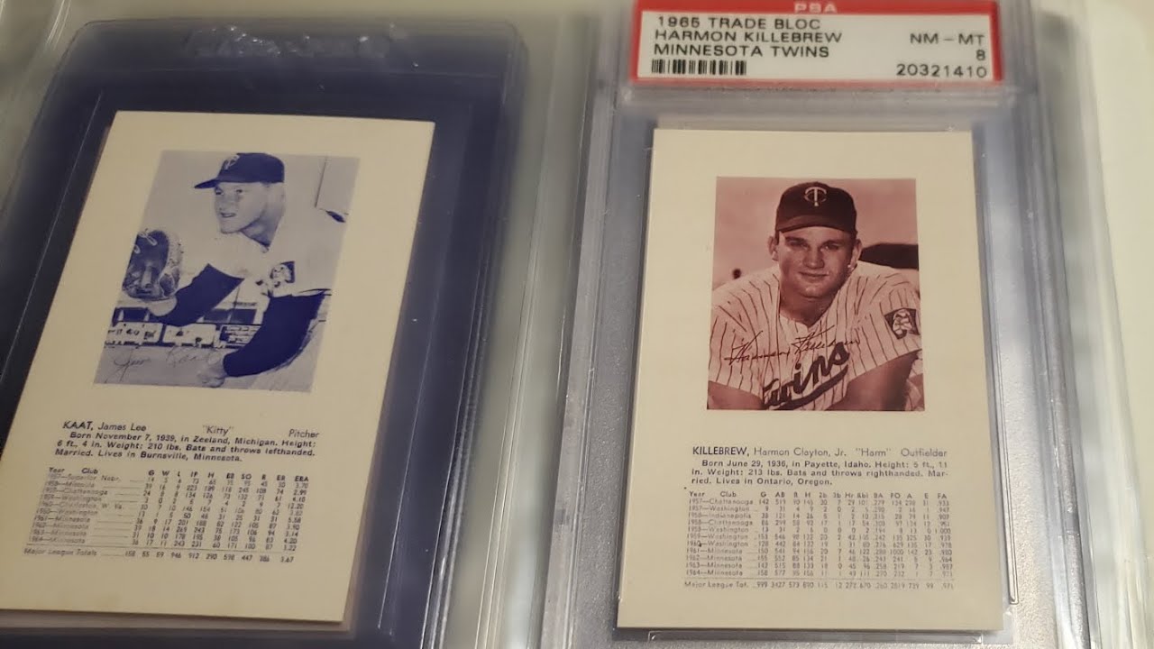 1965 Trade Bloc Minnesota Twins Baseball Card Set Killebrew Oliva Kaat ...