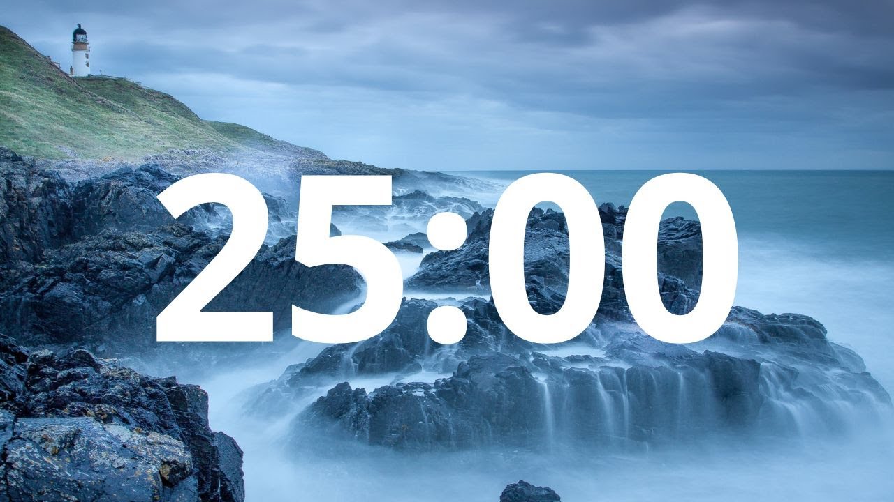 25 Minute Countdown Timer With Alarm (Simple Beep) - YouTube