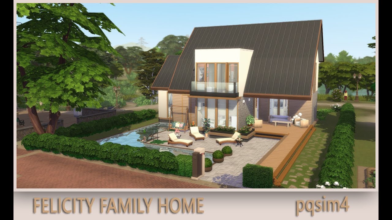 The Sims 4 Speed Build. Felicity Family Home - YouTube