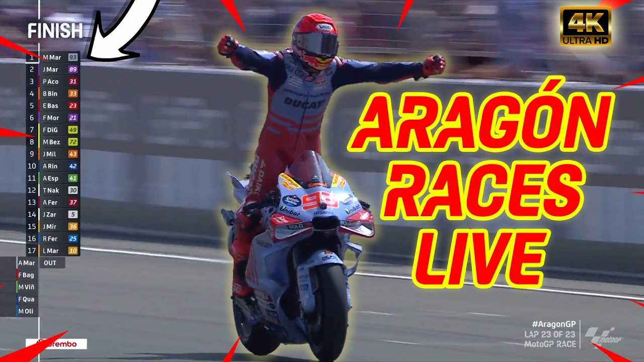 🔴 MOTOGP ARAGÓN 2024 en DIRECTO RACES MARC MARQUEZ WIN HIGHLIGHTS ...