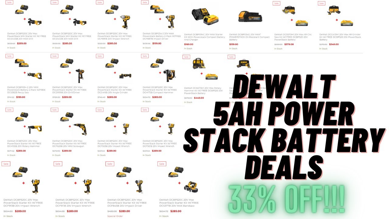 Toolup Deals! Dewalt Power Stack Deals!! 🔥🔥 - YouTube