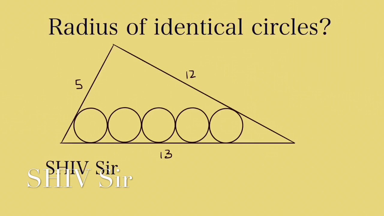 CONCEPTUAL SERIES || 21 || radius of identical circles as shown in ...