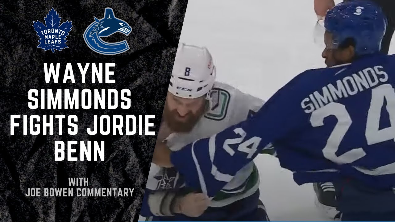 Wayne Simmonds vs Jordie Benn Fight w/Joe Bowen Commentary (2/4/2021 ...