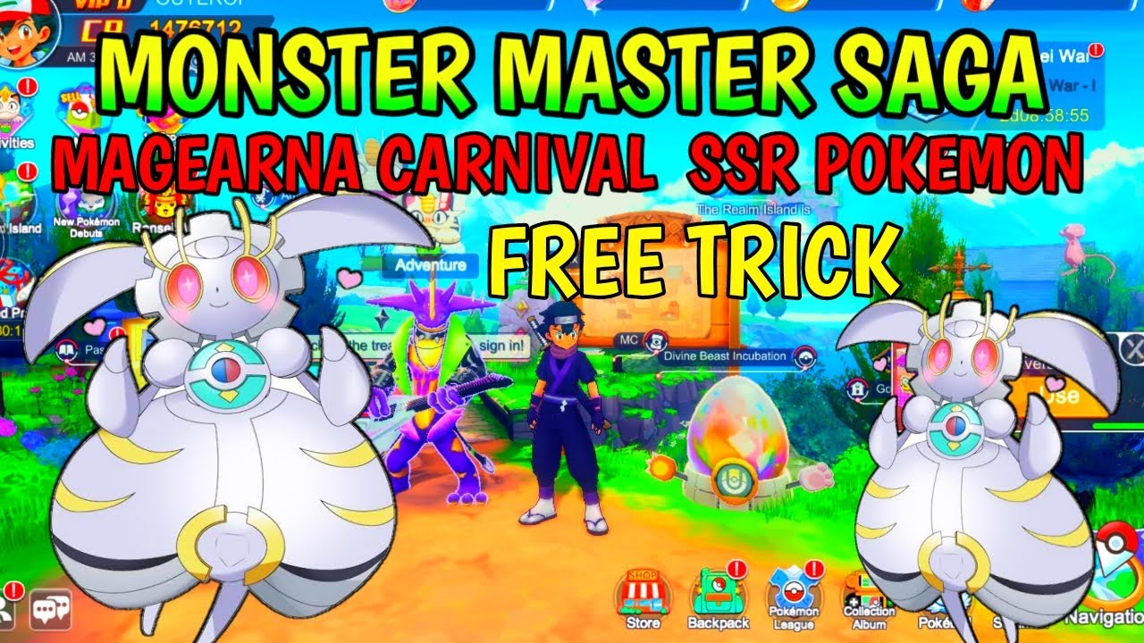 Magearna Carnival SSR Pokemon Free Trick | Monster master Saga ...