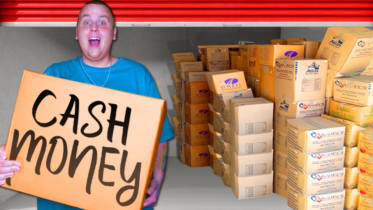 I Bought The BEST Storage Unit EVER! MONEY Floor To Ceiling! - YouTube