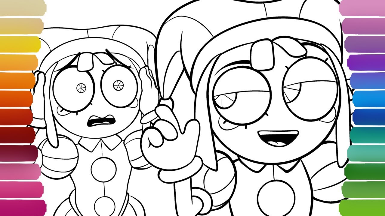 POMNI has a TWIN SISTER Coloring Pages / How to Color The Amazing ...