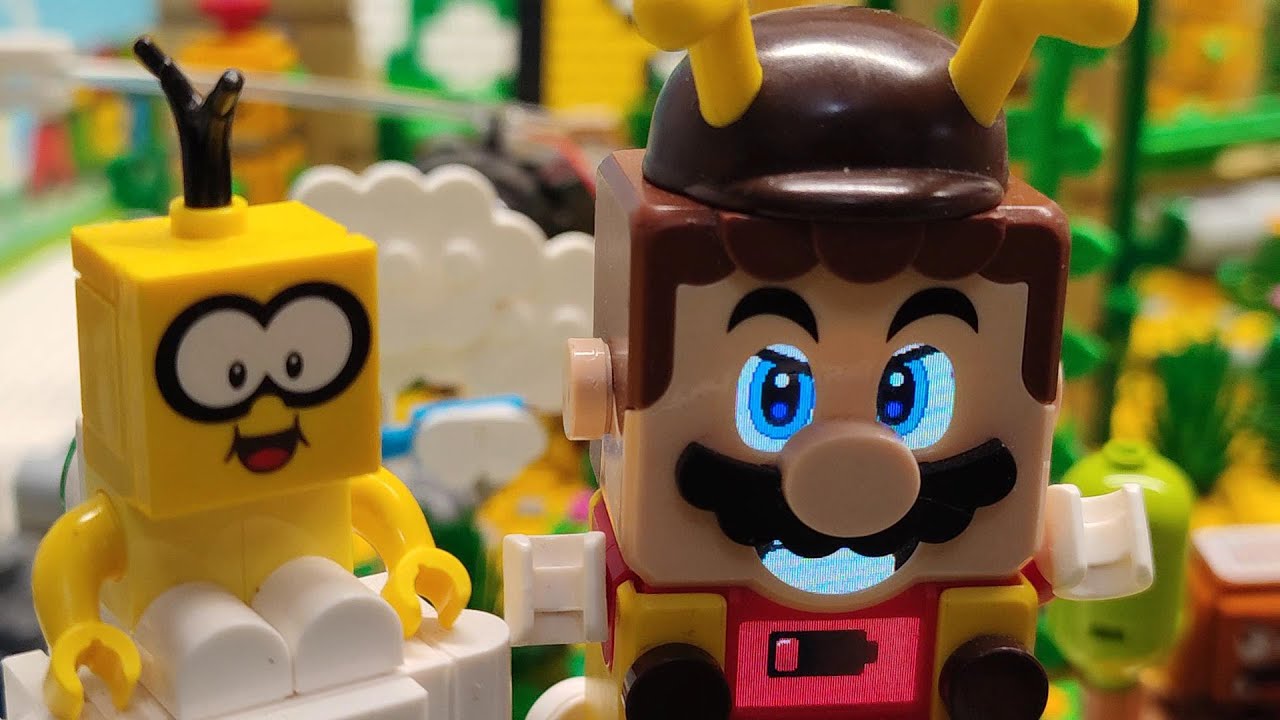 LEGO Super Mario Bee Power UP Low battery Madness - YouTube
