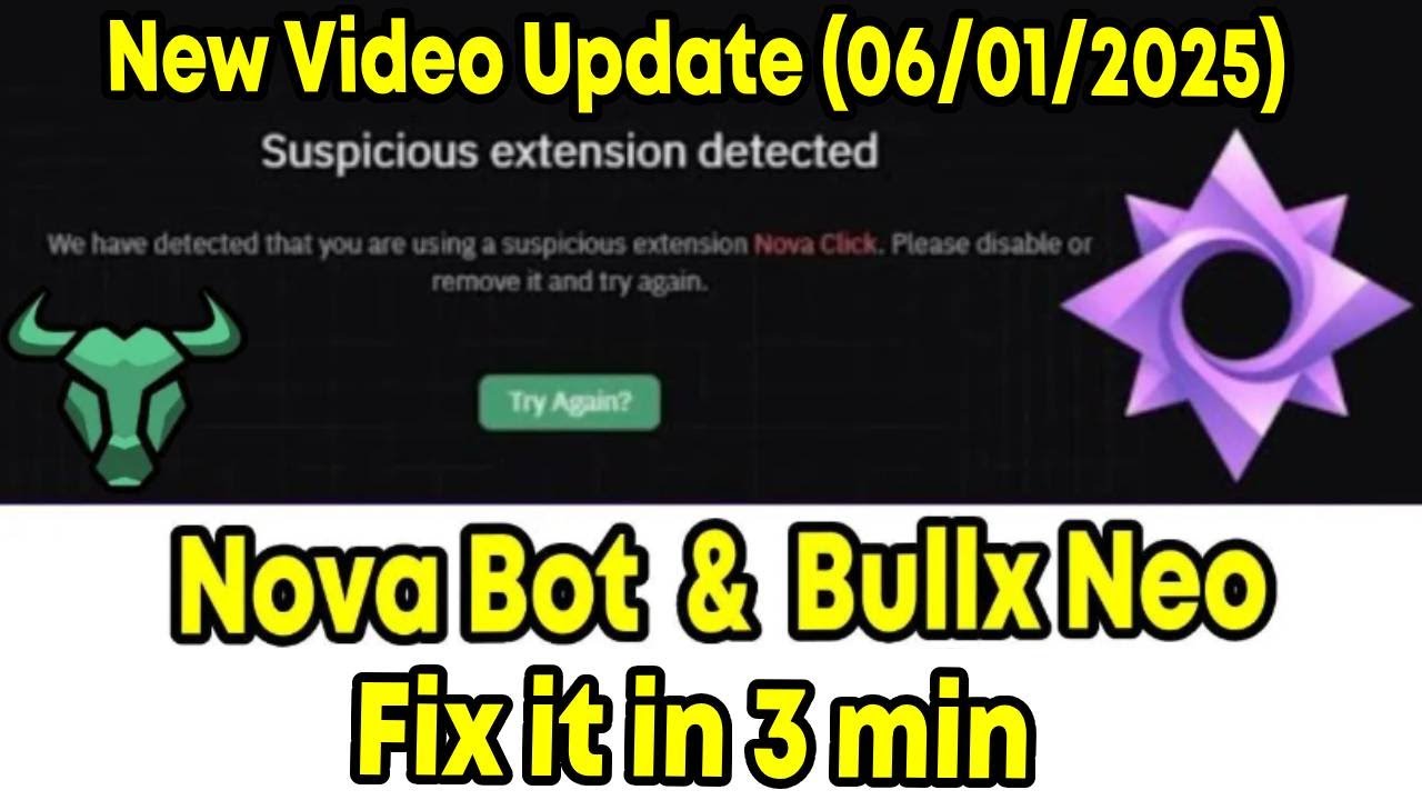 Fix Nova Bot Suspicious Extension Detected Error in 2 MINUTES! - YouTube