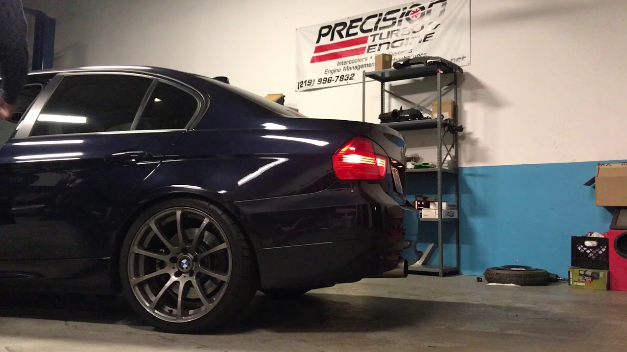 Single Turbo 335i Custom 3.5" Single Exhaust - YouTube