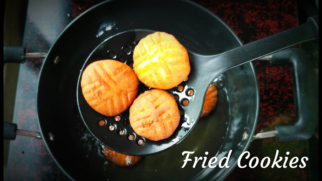 Fried Cookies Recipe / Easy Fried Biscuit Recipe - YouTube