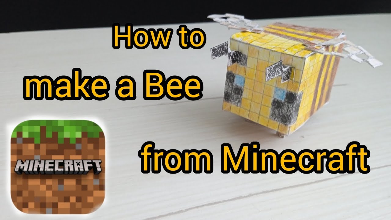 How to make a Bee from Minecraft🐝 | Wie man aus Minecraft eine Biene ...