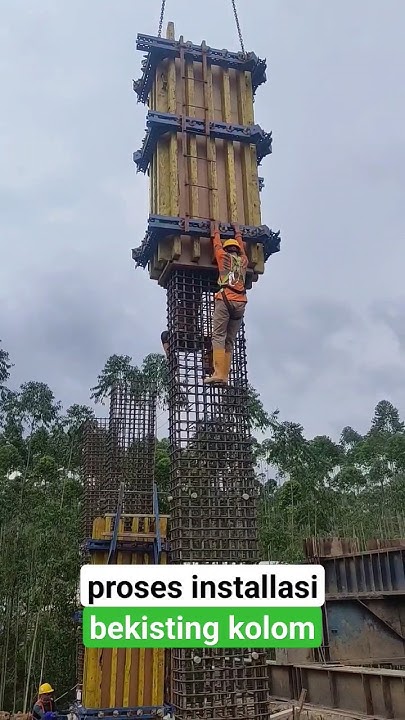 Proses installasi bekisting kolom #duniakonstruksi #tekniksipil - YouTube