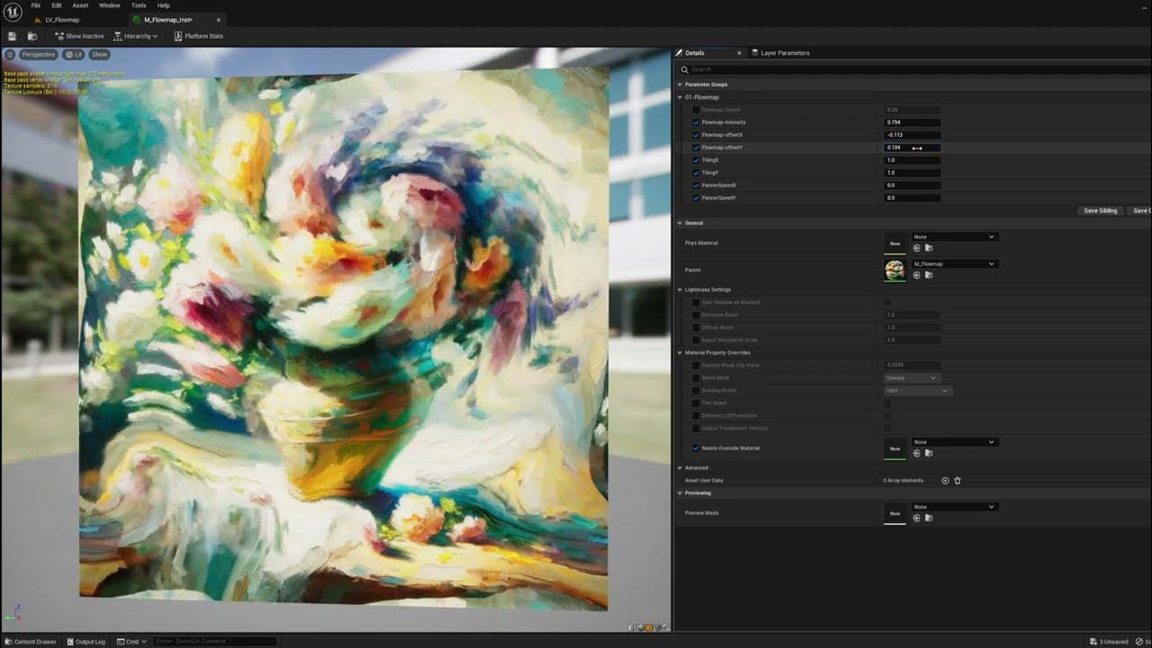 Unreal engine5 Texture Flowmap - YouTube