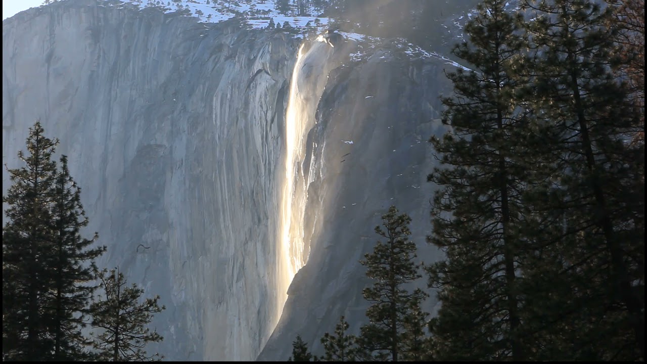 Glowing Waterfall - YouTube