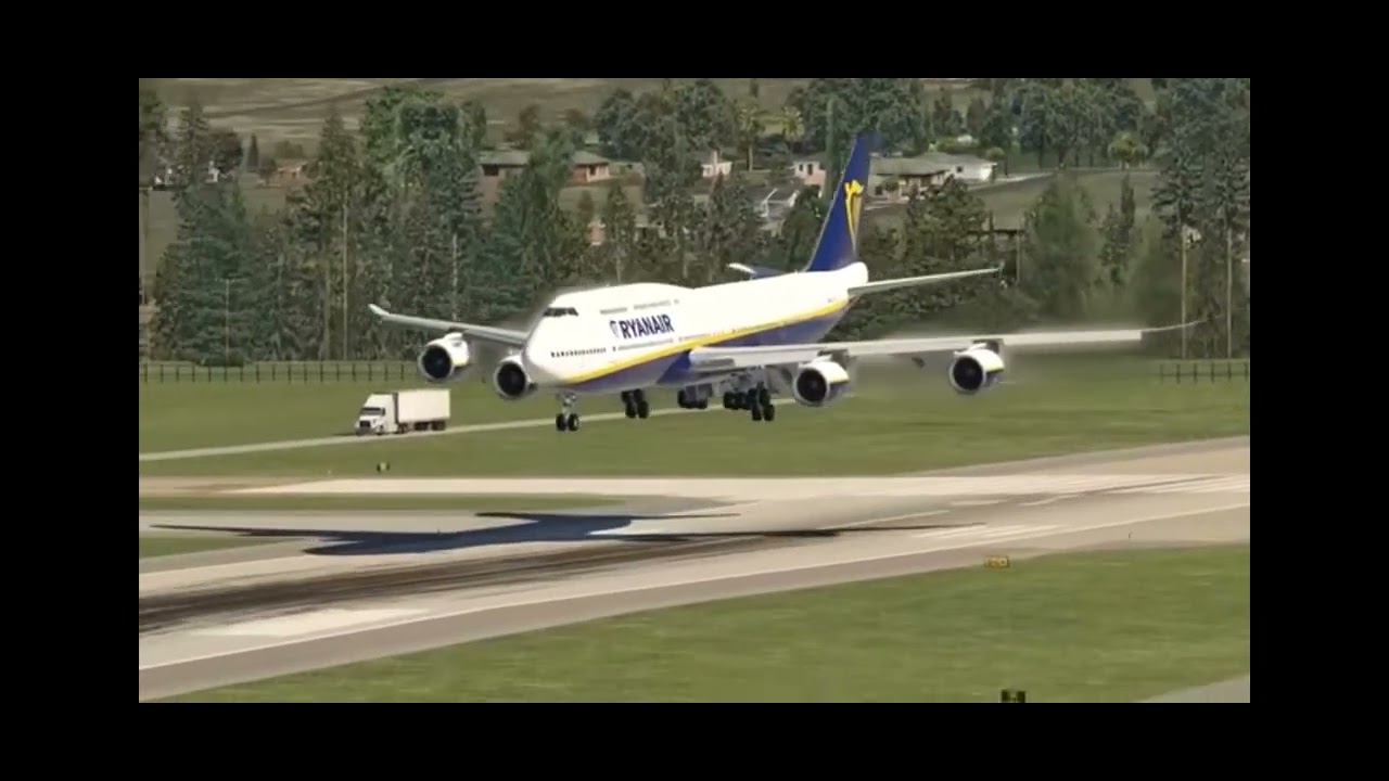 ryanair | ryanair1 ssg boeing 747-8i at landing frankfurt airport - YouTube