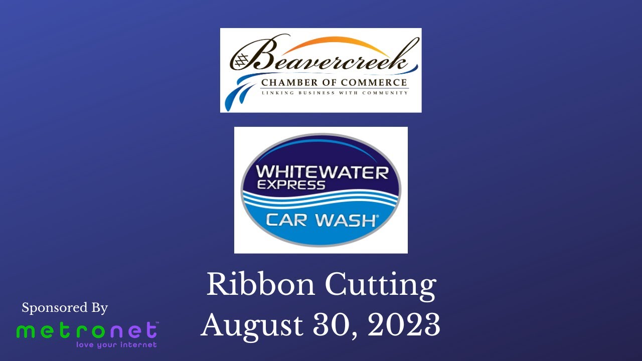 WhiteWater Express Car Wash Ribbon Cutting - August 2023 - YouTube