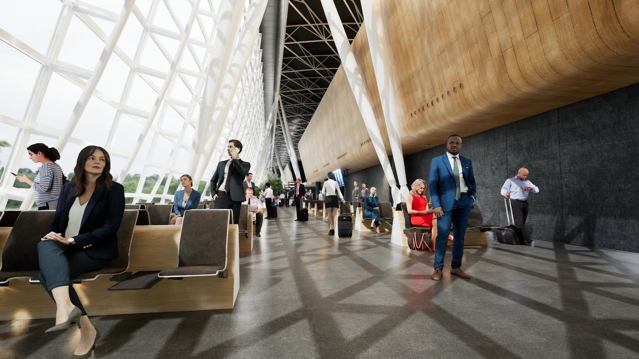 Unreal engine 5 | Airport terminal 4K resolution animation with UE5 ...