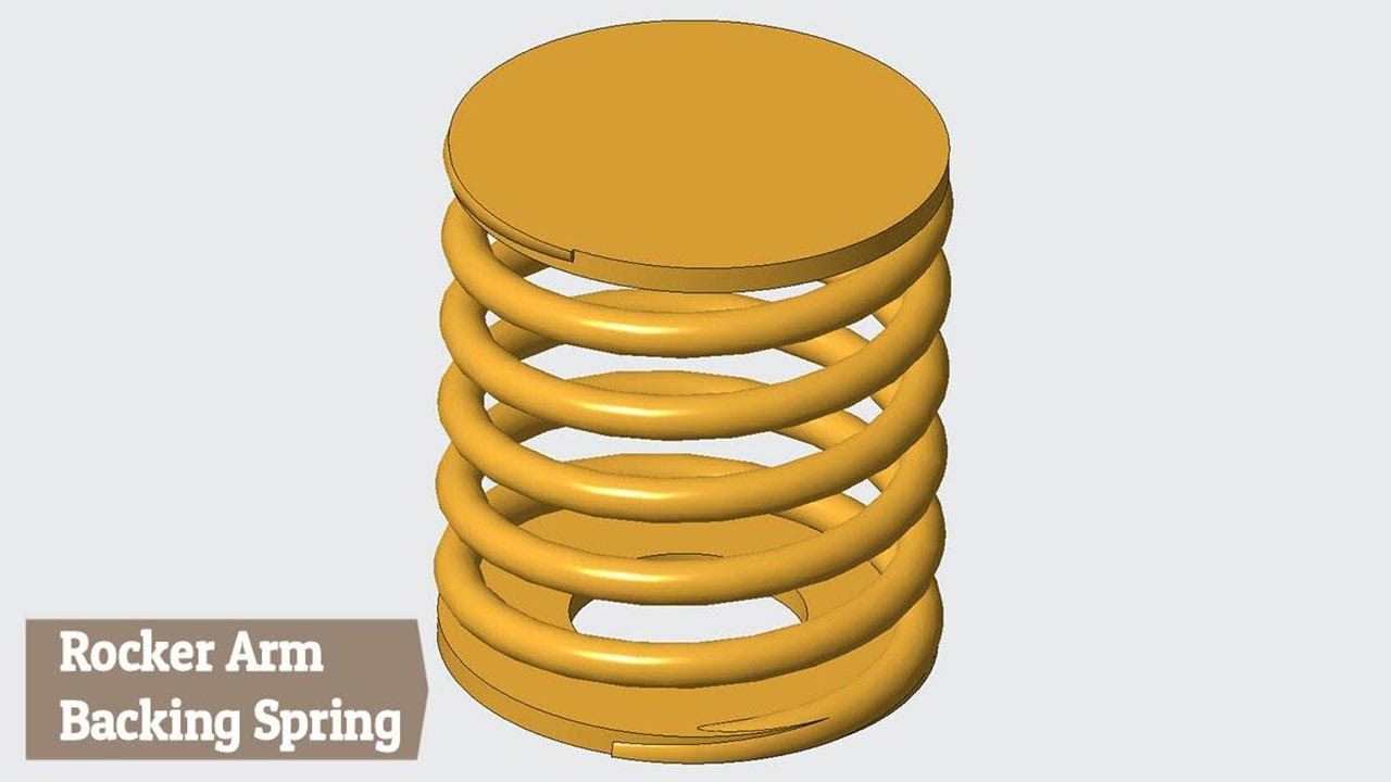 Rocker Arm Backing Spring || Creo Parametric Tutorial - YouTube
