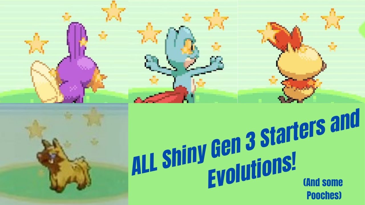 Shiny Pokemon Starters Evolutions