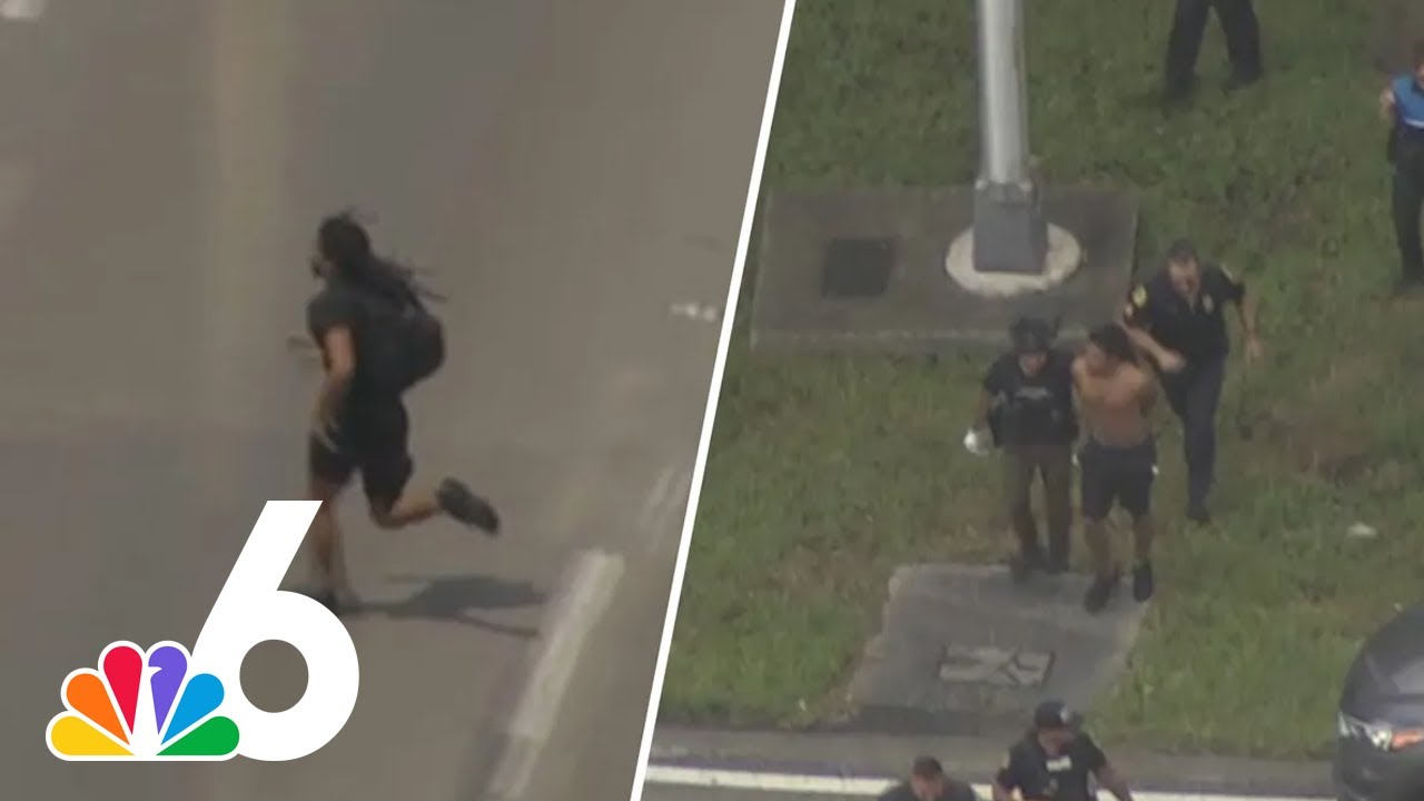 Suspect in custody after police chase ends in foot pursuit in Miami ...